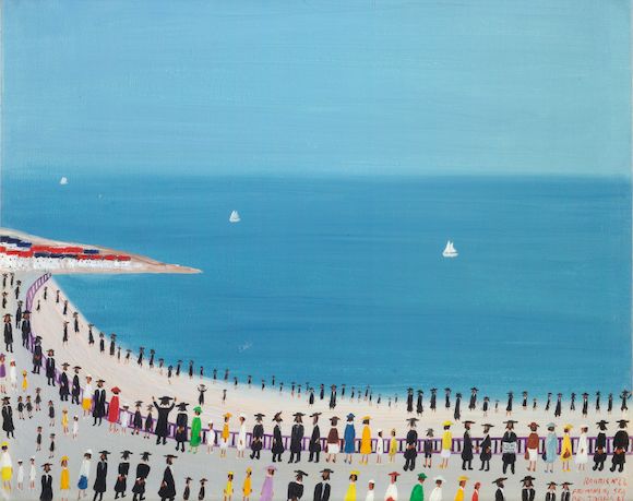 Bonhams : Ben Tobias (Canadian, 1901-1985) Rabbis Frumahs by sea, no. 22