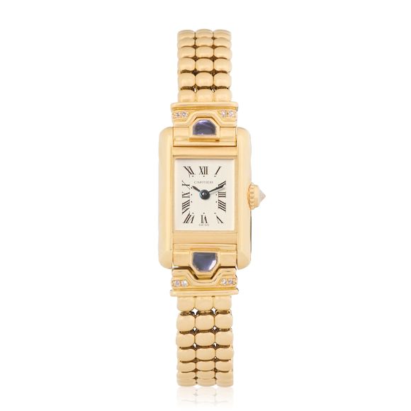 Bonhams : Cartier. A recently serviced lady's 18K gold diamond and ...