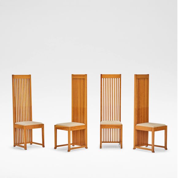 Bonhams : Frank Lloyd Wright for Cassina 'Robie 1', set of four chairs ...