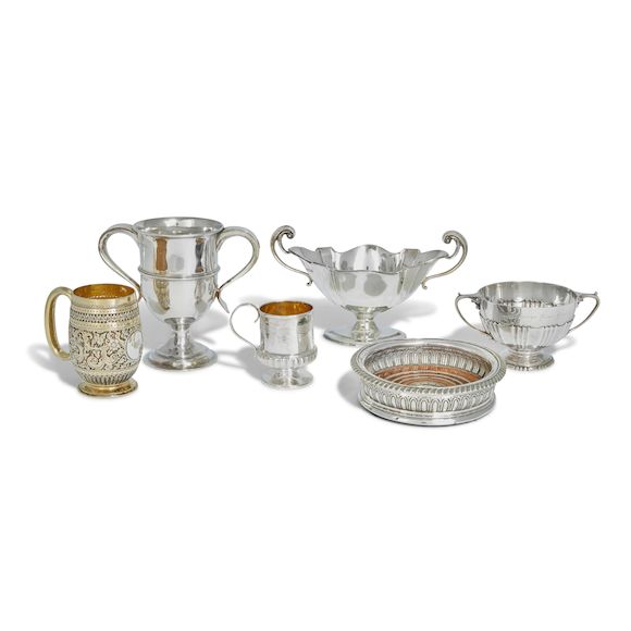 Bonhams : A large collection of antique silver items various dates and ...