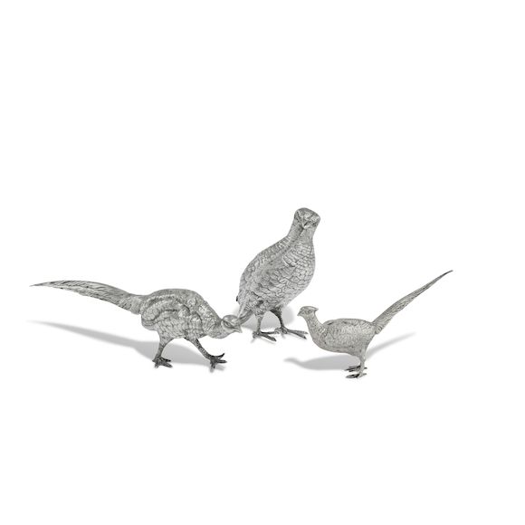 Bonhams : A silver model of a Patridge Edward Barnard & Sons, London ...
