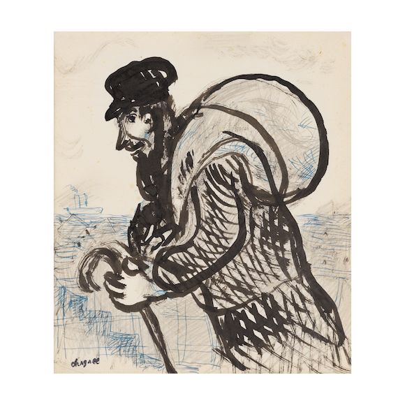 Bonhams Cornette de Saint Cyr : MARC CHAGALL (1887-1985) Le juif errant ...