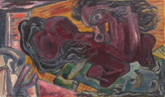 Bonhams : Fouad Kamel (Egypt, 1919-1973) Warhorse