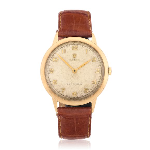 Bonhams : Rolex. A 9K gold manual wind wristwatch Ref: 13874 ...