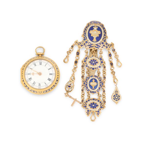 Bonhams : Mudge & Dutton. A fine gold and enamel key wind pair case ...