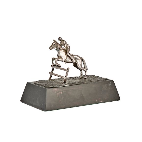 Bonhams : A silver horse racing model / trophy Birmingham 1977, also ...