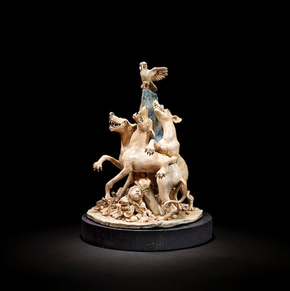 Bonhams : Michele Coxon 'Dogs of War', sculpture, 2022