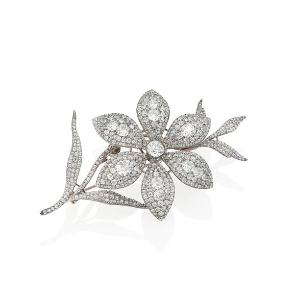 Bonhams : DIAMOND FLOWER BROOCH, CIRCA 1820 AND LATER