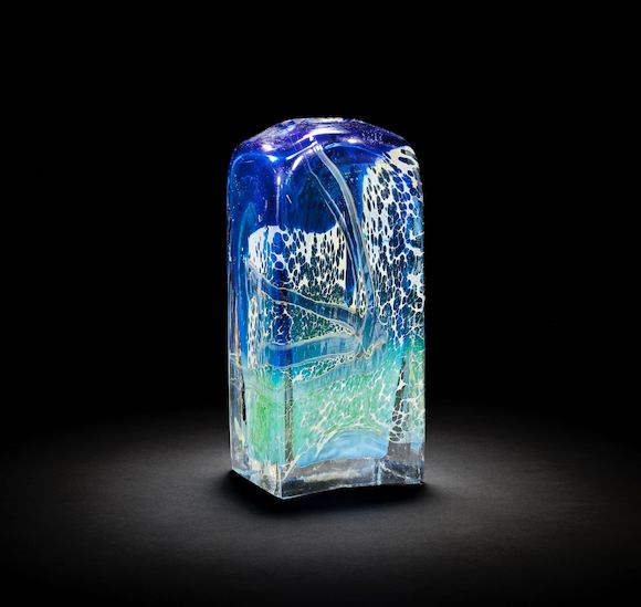 Bonhams : Sam Herman for Val St Lambert Squared vase form, circa 1990