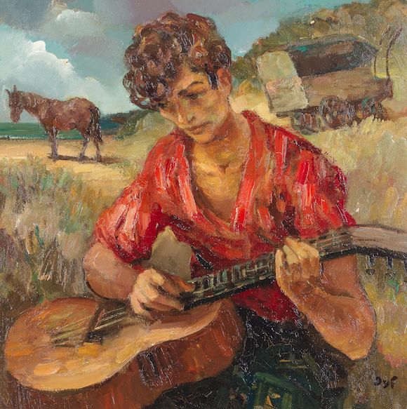 Bonhams : Marcel Dyf (French, 1899-1985) Le gitan à la guitare