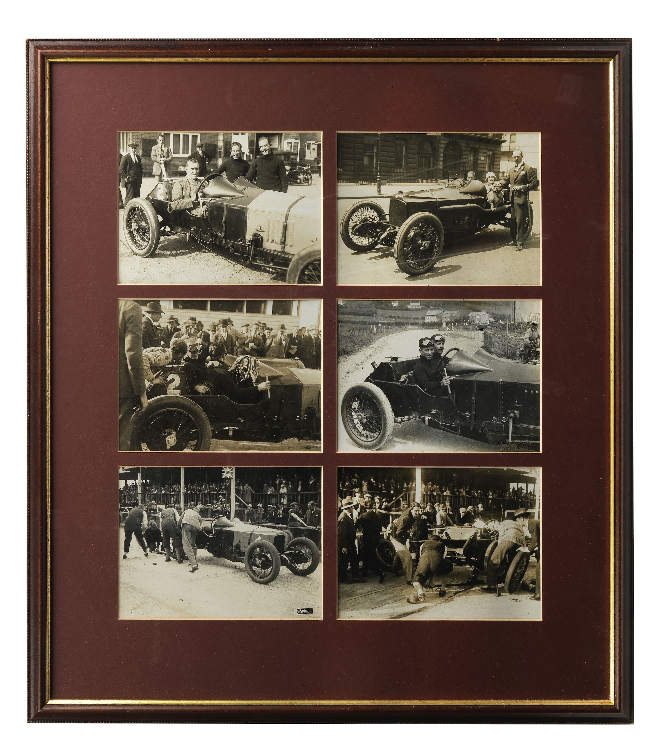 Bonhams Cars : A framed display of six photographs depicting Jack ...