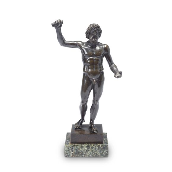Bonhams : An Italian Grand Tour patinated bronze figure of Jupiter or ...