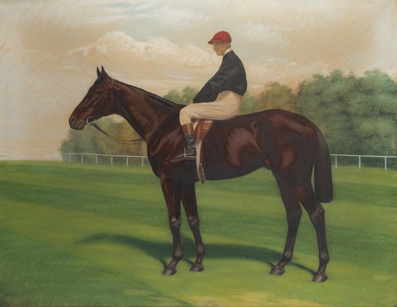 Bonhams : English School, 20th Century Your Majesty, with Walter Griggs up