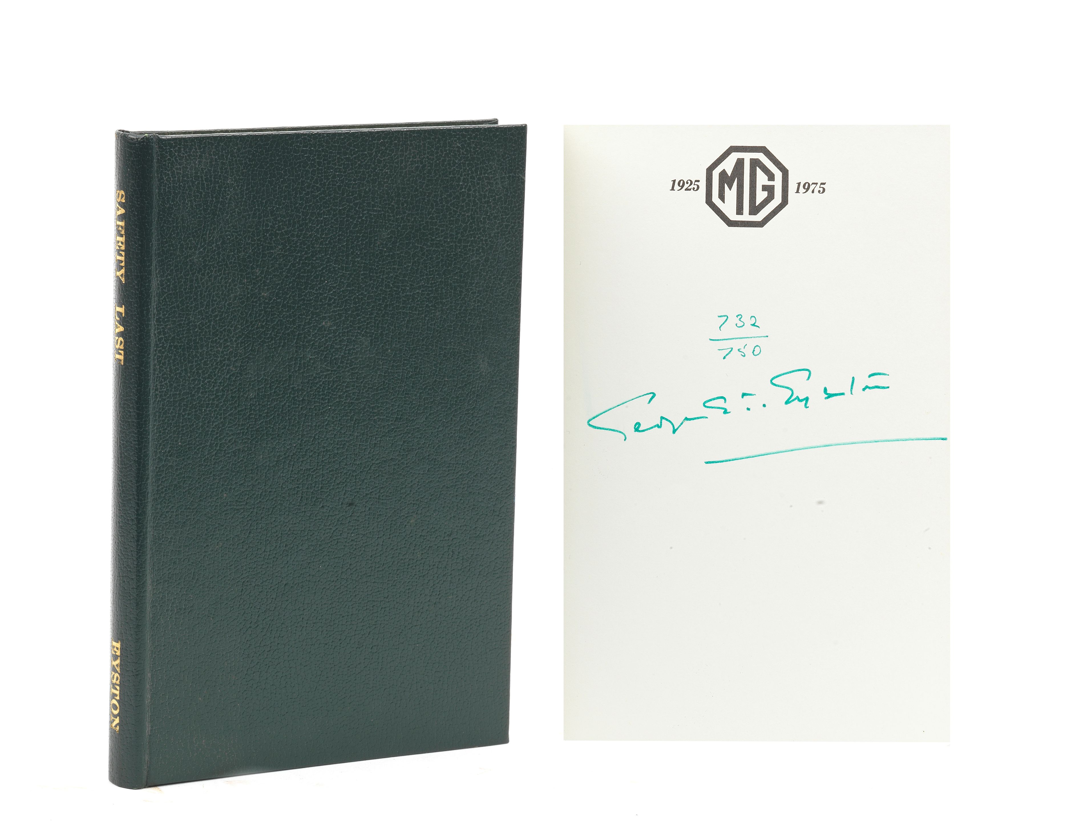Bonhams Cars : An author signed 1st limited edition of George Eyston ...