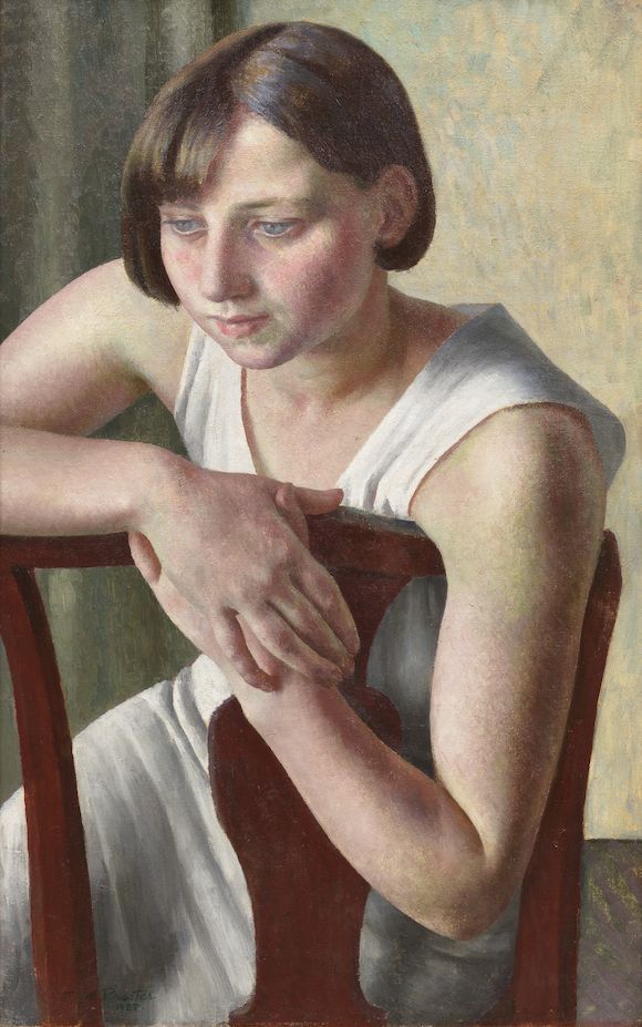 Bonhams : Dod Procter R.A. (British, 1890-1972) Girl in her Petticoat ...