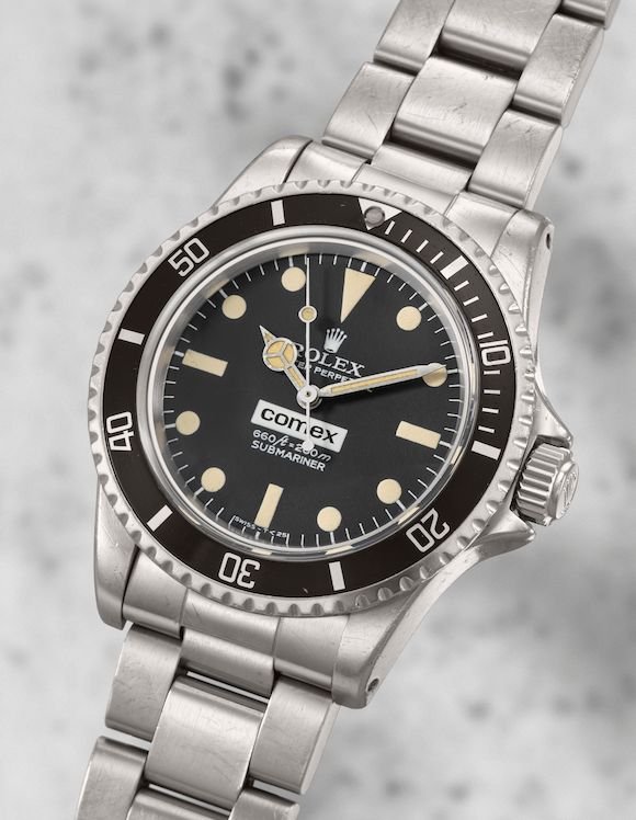 Bonhams : Rolex. A fine and rare stainless steel automatic bracelet ...