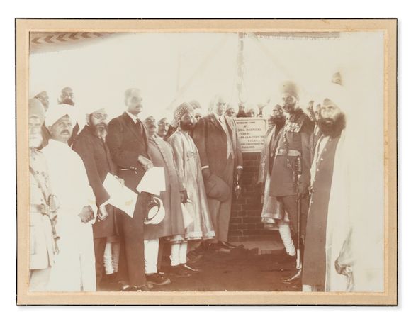 Bonhams : Sir James Fitzpatrick laying the foundation stone of Harindra ...