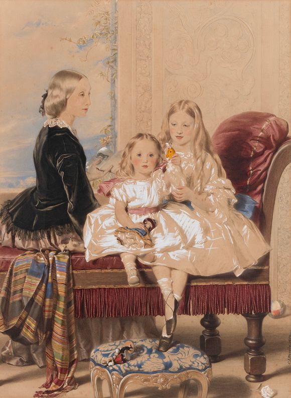 Bonhams : Charles J. Basebe (British, 1818-1880) In the nursery