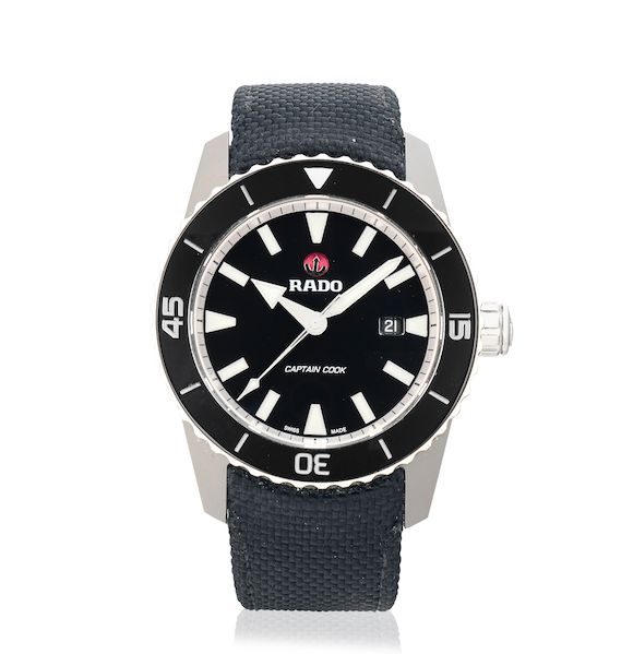 Bonhams : Rado. A titanium automatic calendar wristwatch Captain Cook ...