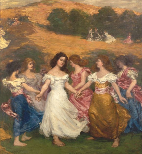 Bonhams : William James Yule (British, 1867-1900) The May dance