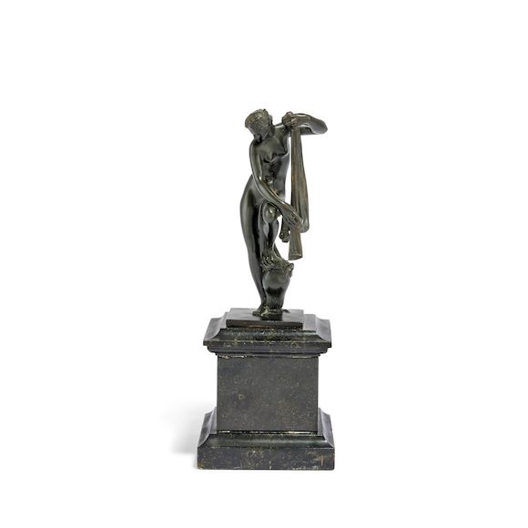 Bonhams : A 19th century German patinated bronze figure of Venus Cast ...