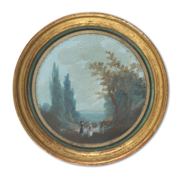 Bonhams : Louis Gabriel Moreau (Paris 1740-1806) Figures by a lake in a ...