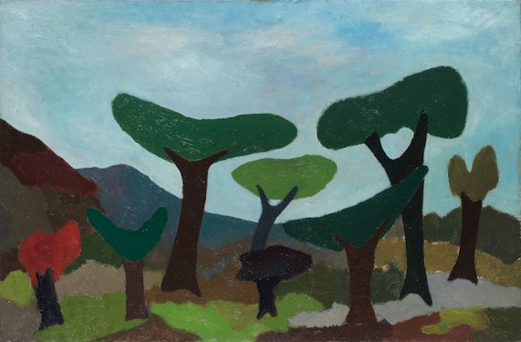 Bonhams : William Gear R.A. (British, 1915-1997) Loch Voil, Callander ...