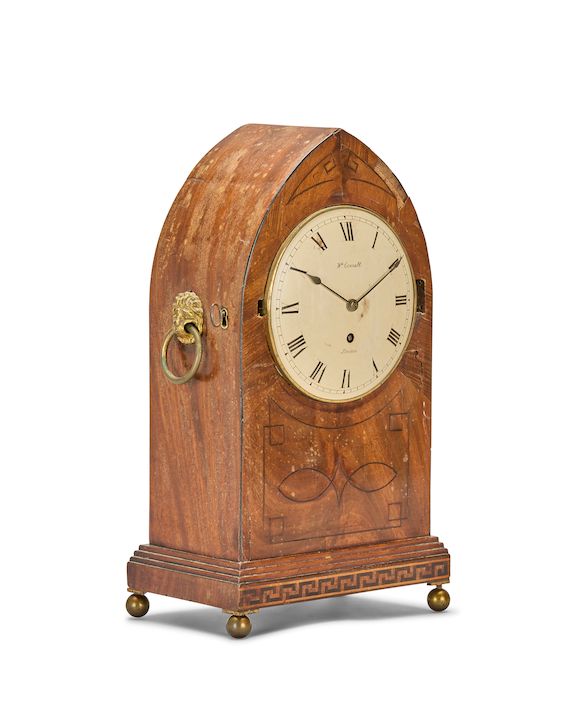 Bonhams : An early 19th cdntury ebony inlaid mahogany lancet shaped ...