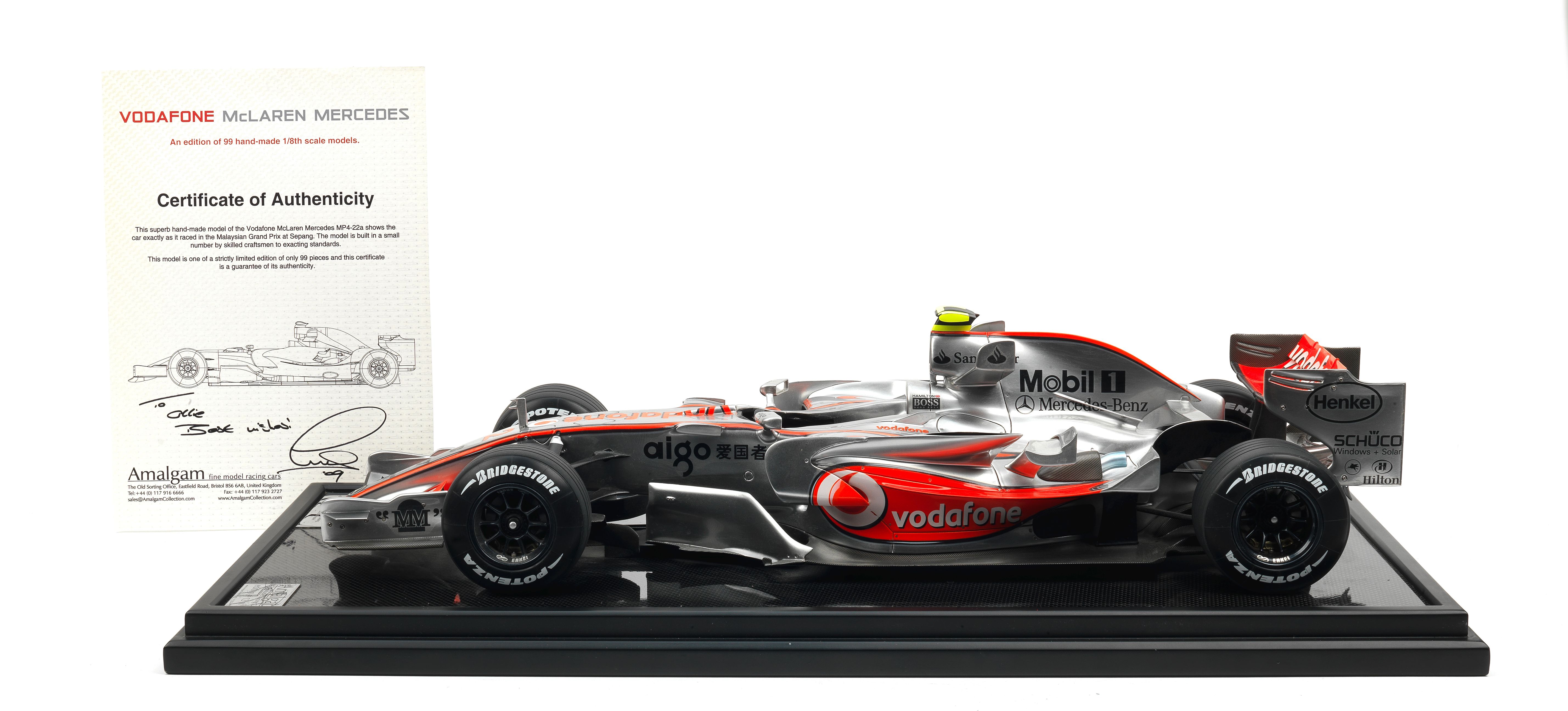 Bonhams Cars : A 1:8 scale limited edition model of Lewis Hamilton's ...