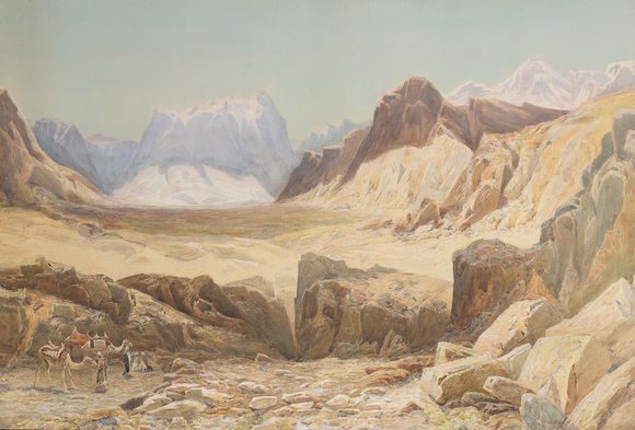 Bonhams : Henry Andrew Harper (British, 1835-1900) Camel riders resting ...