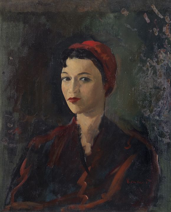 Bonhams : Jacob Kramer (British, 1892-1962) Portrait of Elizabeth Welsh ...