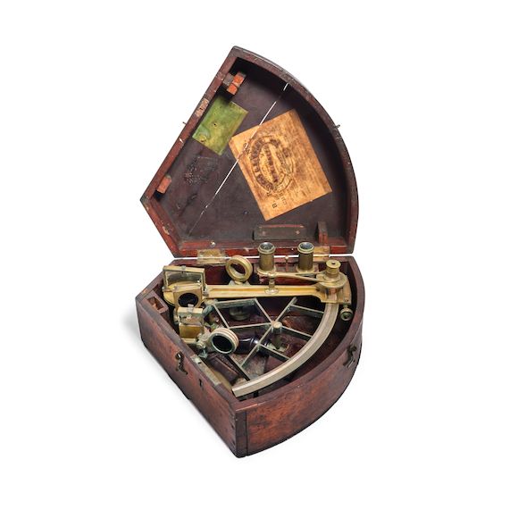 Bonhams : A G Whitbread brass sextant, English, mid 19th century,