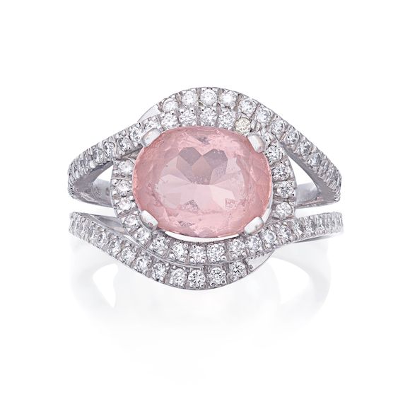 Bonhams : BOODLES: MORGANITE AND DIAMOND RING,