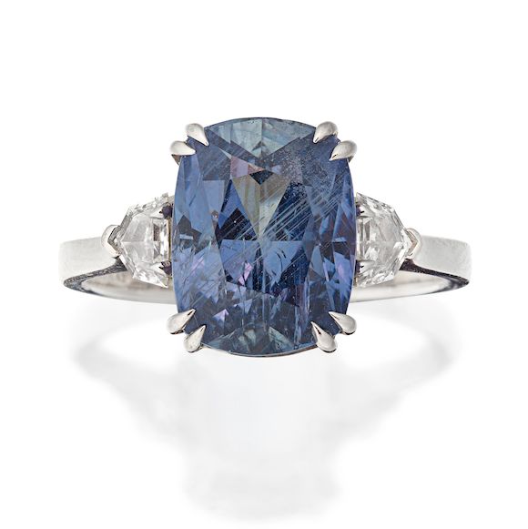 Bonhams : SANTA LOMAS: SAPPHIRE AND DIAMOND RING