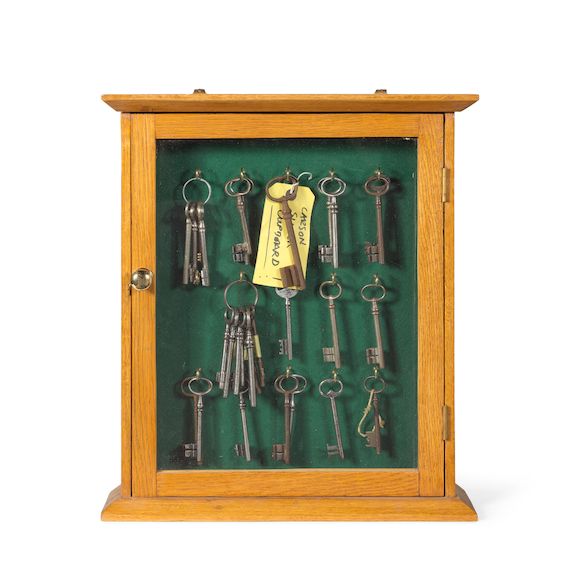 Bonhams : Jim Carter (as Mr Carson): An oak hanging key cabinet ...