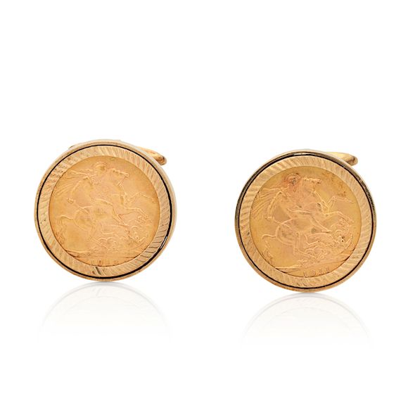 Bonhams : SOVEREIGN CUFFLINKS