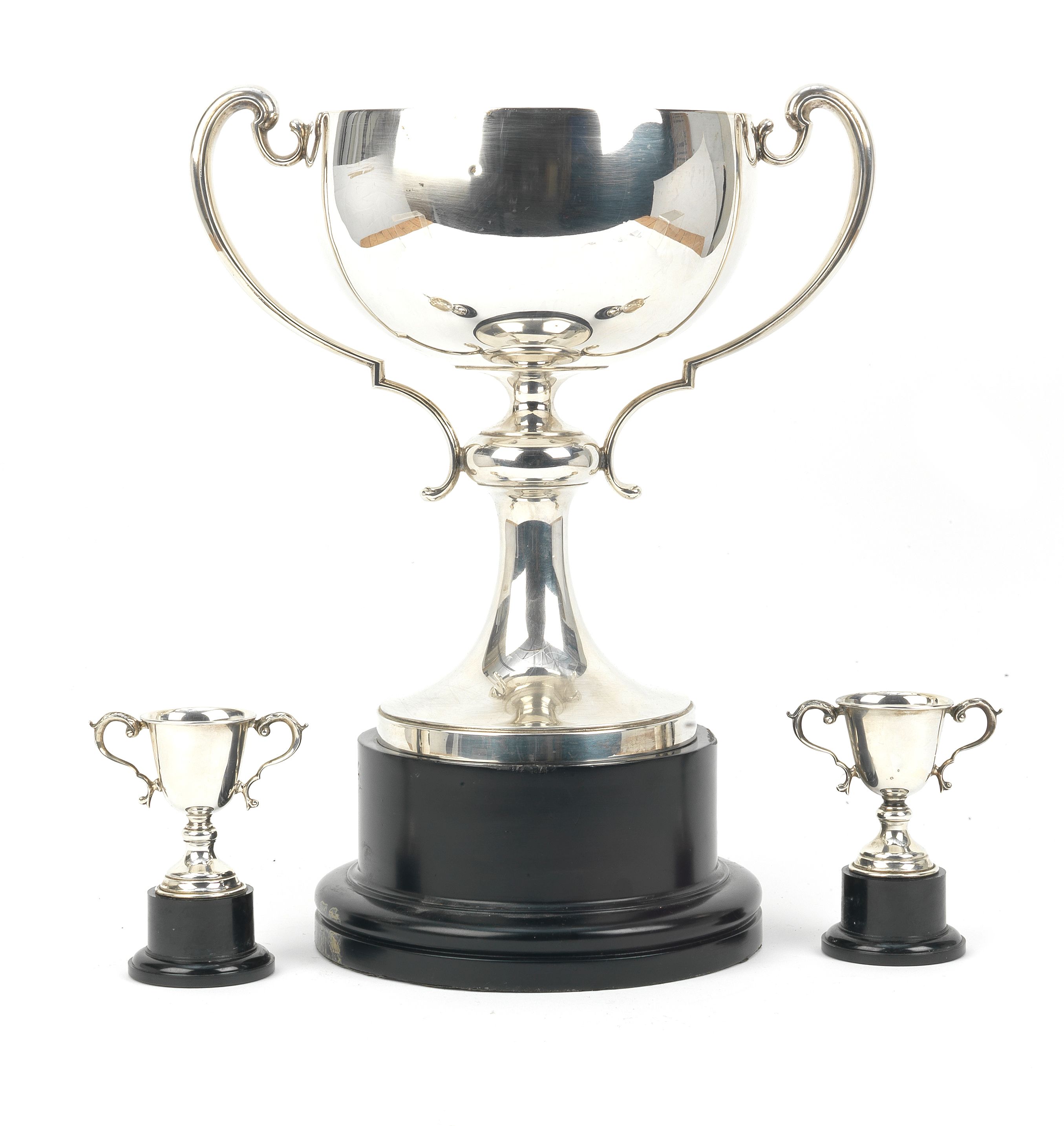 Bonhams Cars : A large sterling silver twin-handled trophy by Elkington ...