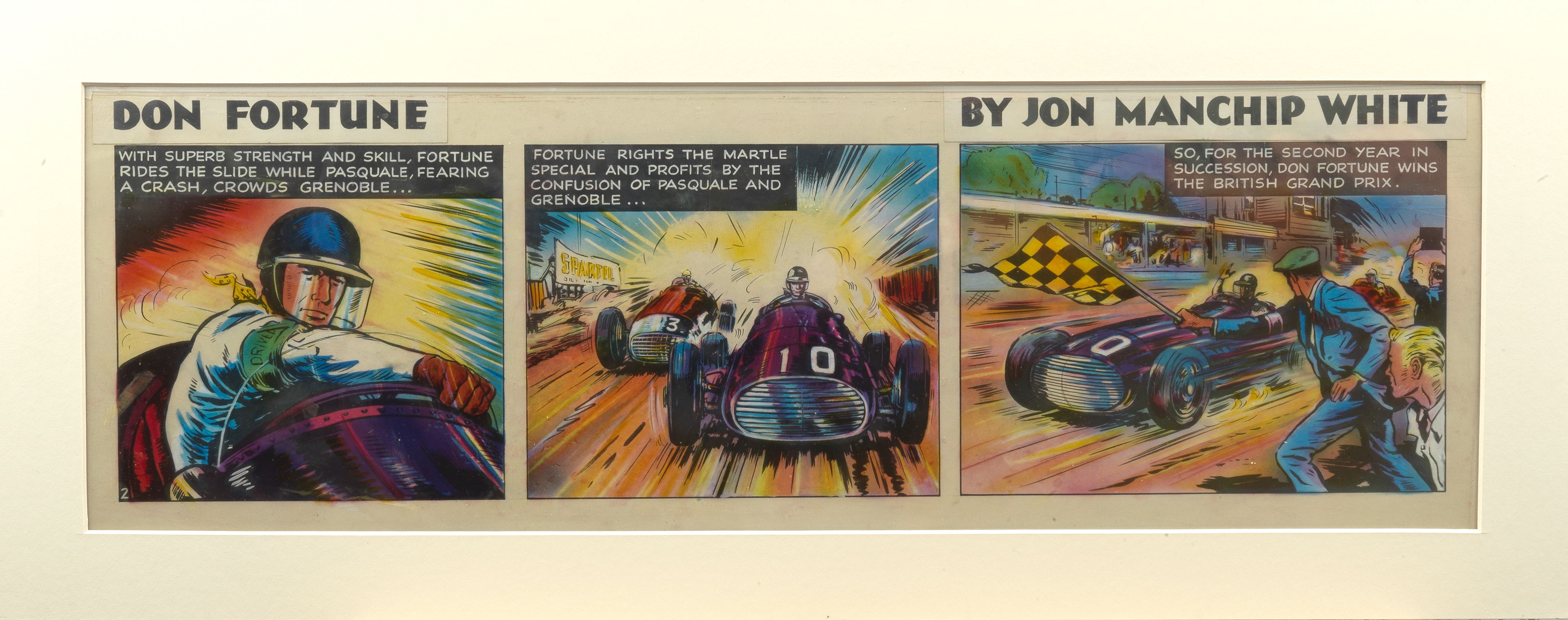 Bonhams Cars : Six original 'Don Fortune: Racing Driver' comic strip ...