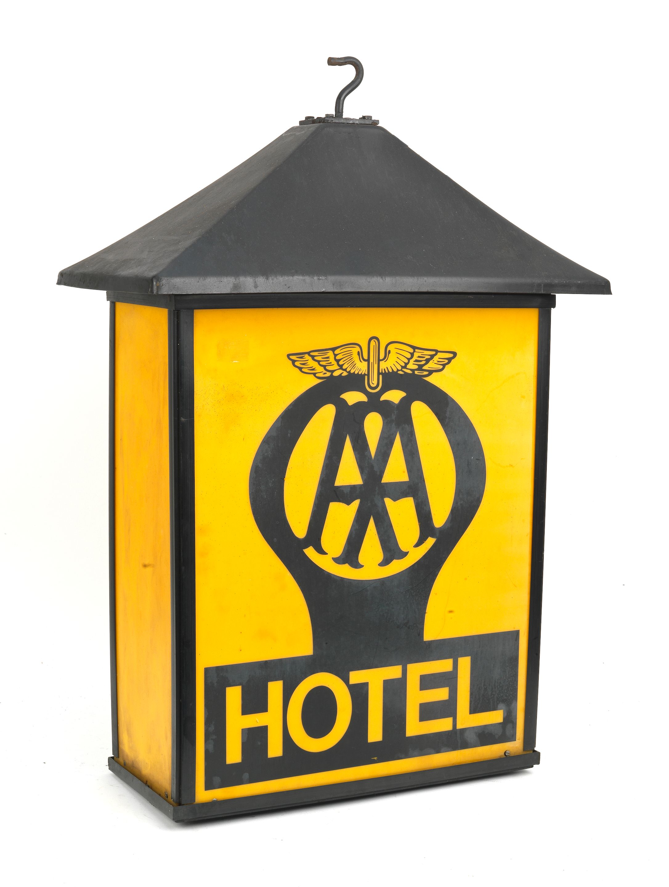 Bonhams Cars : A late model 'AA Hotel' illuminating hanging sign,