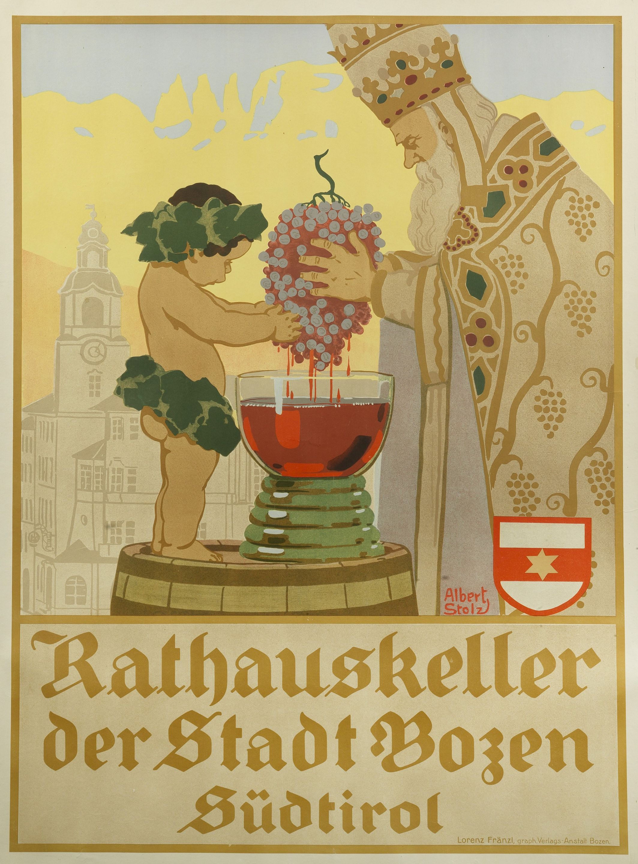 Bonhams Cars : Rathauskeller der Stadt Bogen Sudtirol, advertising ...
