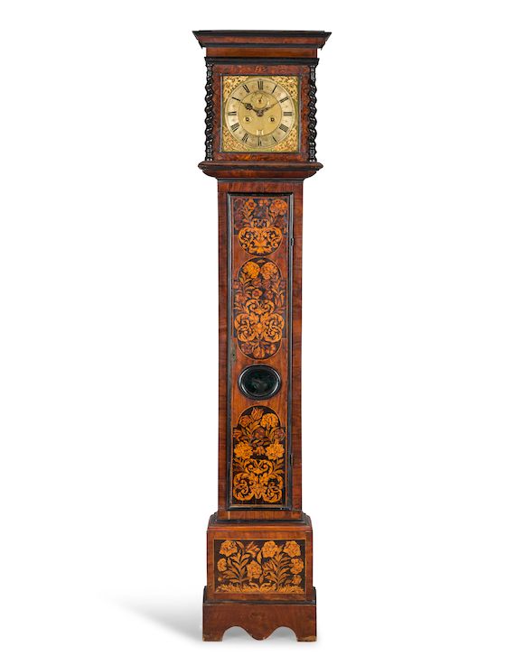 Bonhams : A late 17th century marquetry walnut longcase clock Cornelius ...