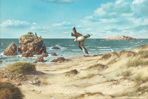 Bonhams : Carl Brenders (American, born 1937) Coastal scene