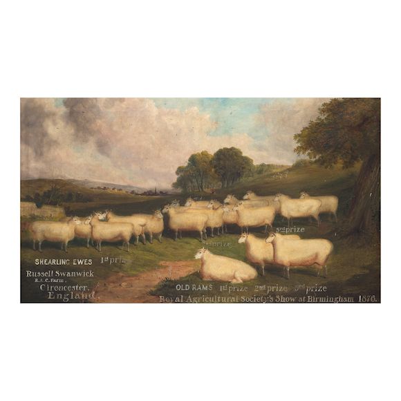 Bonhams : Richard Whitford (British, circa 1821-1890) Prize sheep ...