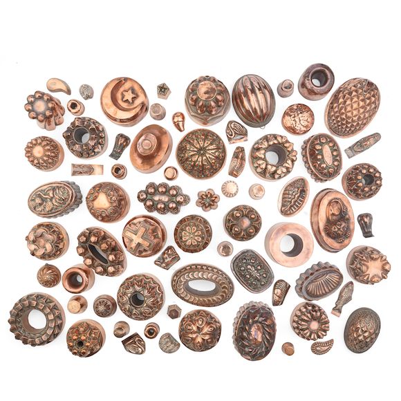 Bonhams : A good collection of 19th century copper jelly and ...
