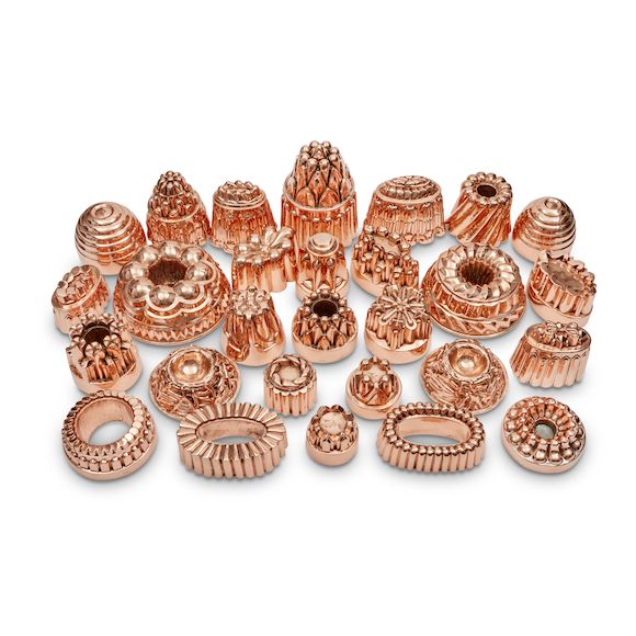 Bonhams : A good collection of twenty eight 19th century copper jelly ...