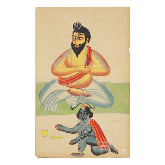 Bonhams : Krishna as a child with an ascetic, perhaps Krishna's naming ...