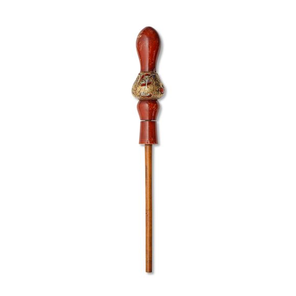 Bonhams : An Ottoman enamelled-gold and amber huqqa mouthpiece Turkey ...