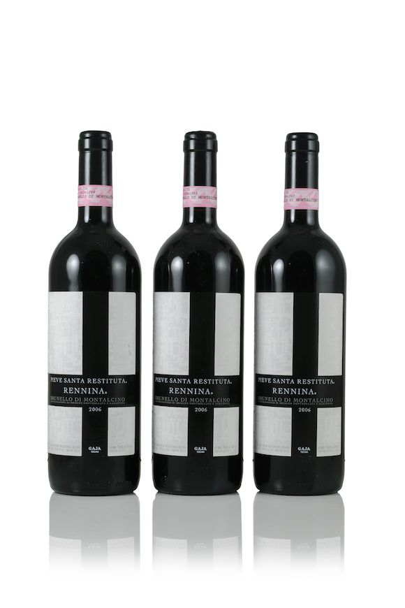 Bonhams : Gaja Brunello Rennina Pieve Santa Restituta, 2006 (3 x 750ml)