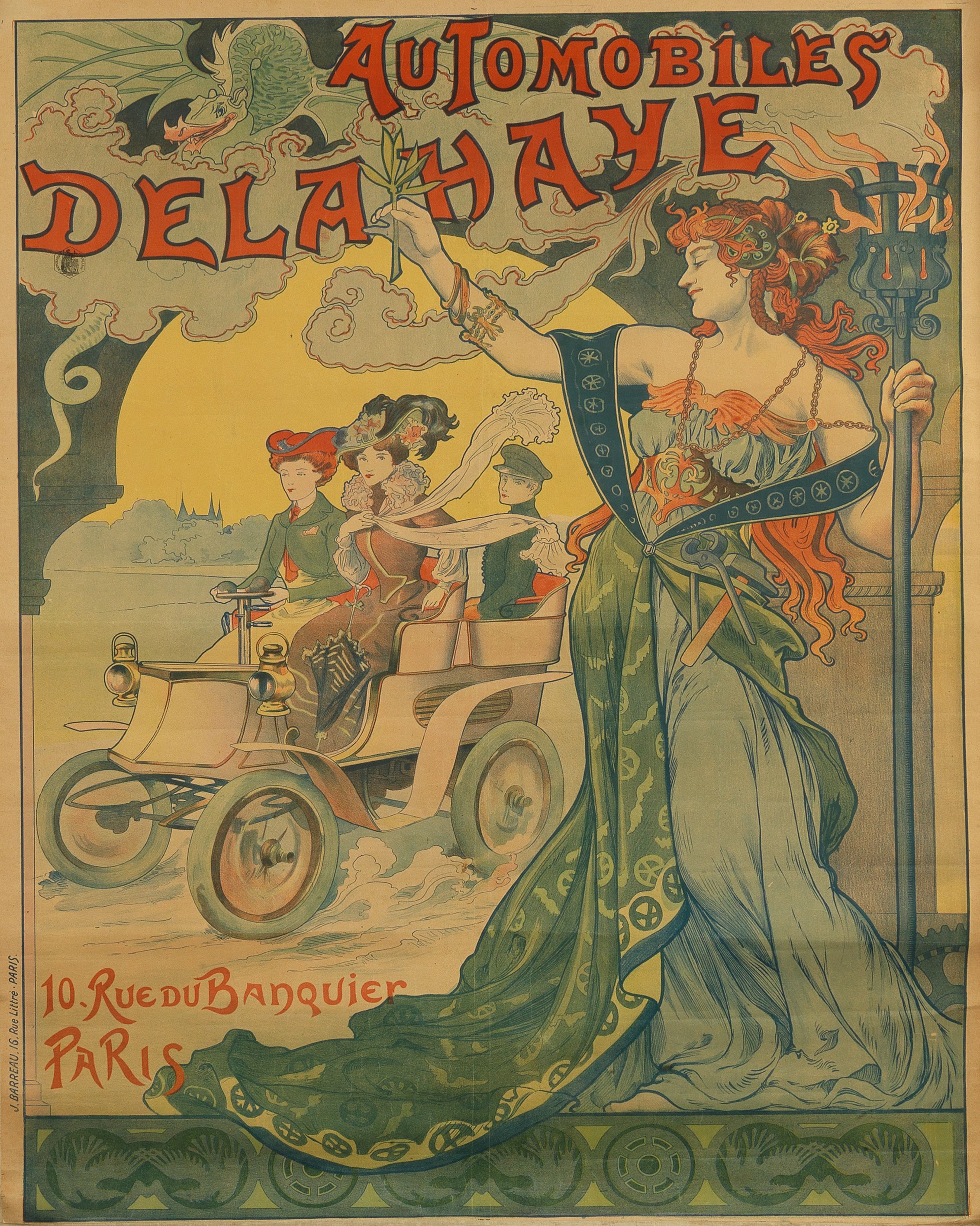 Bonhams Cars : An Automobiles Delahaye advertising poster, after Anon,