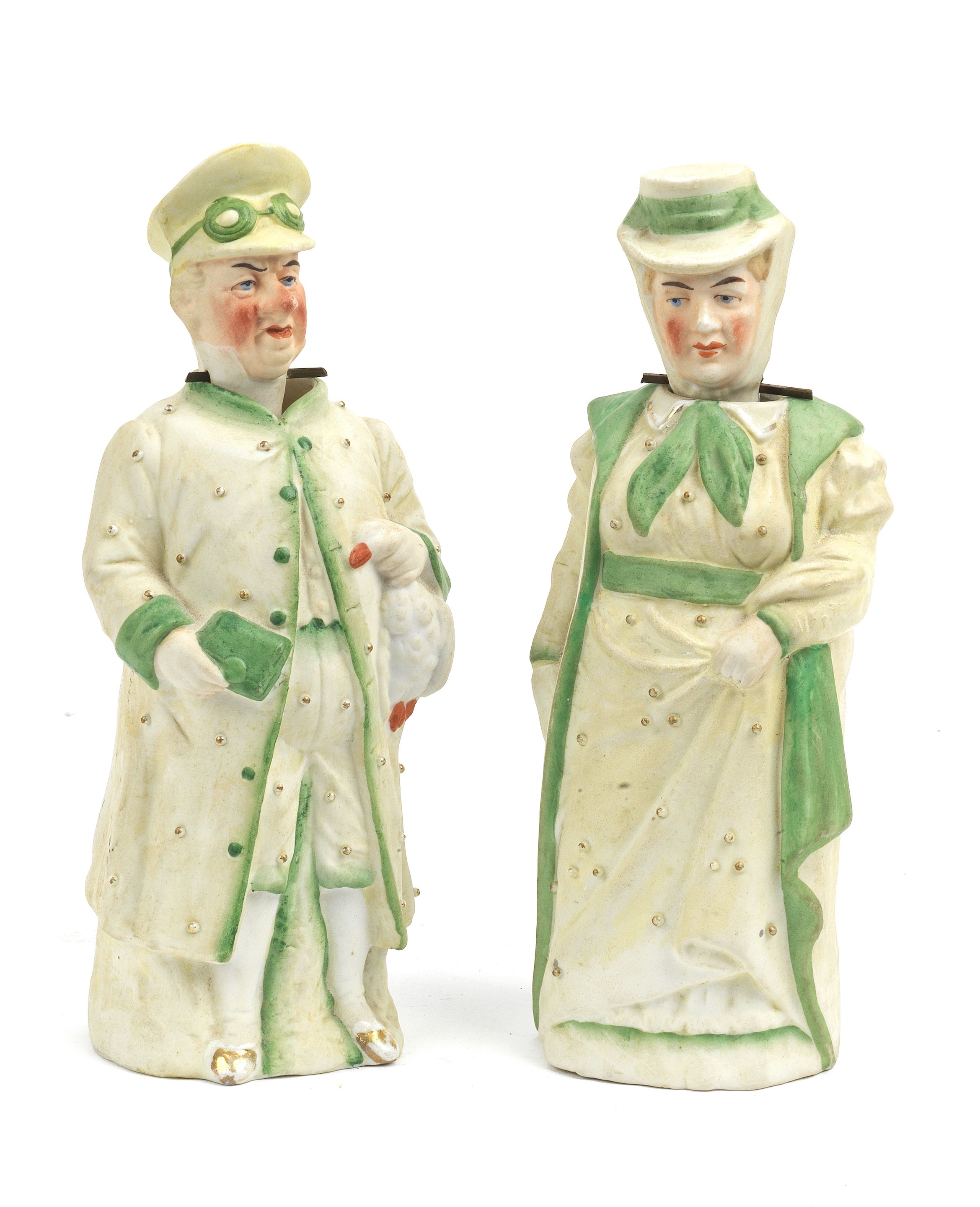Bonhams Cars : A pair of Lady and Gentleman motorist "Nodder" ceramic ...
